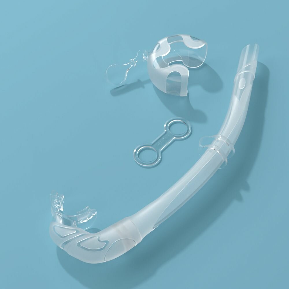 Трубка для плавания GIDROMANIA. Прозрачная.