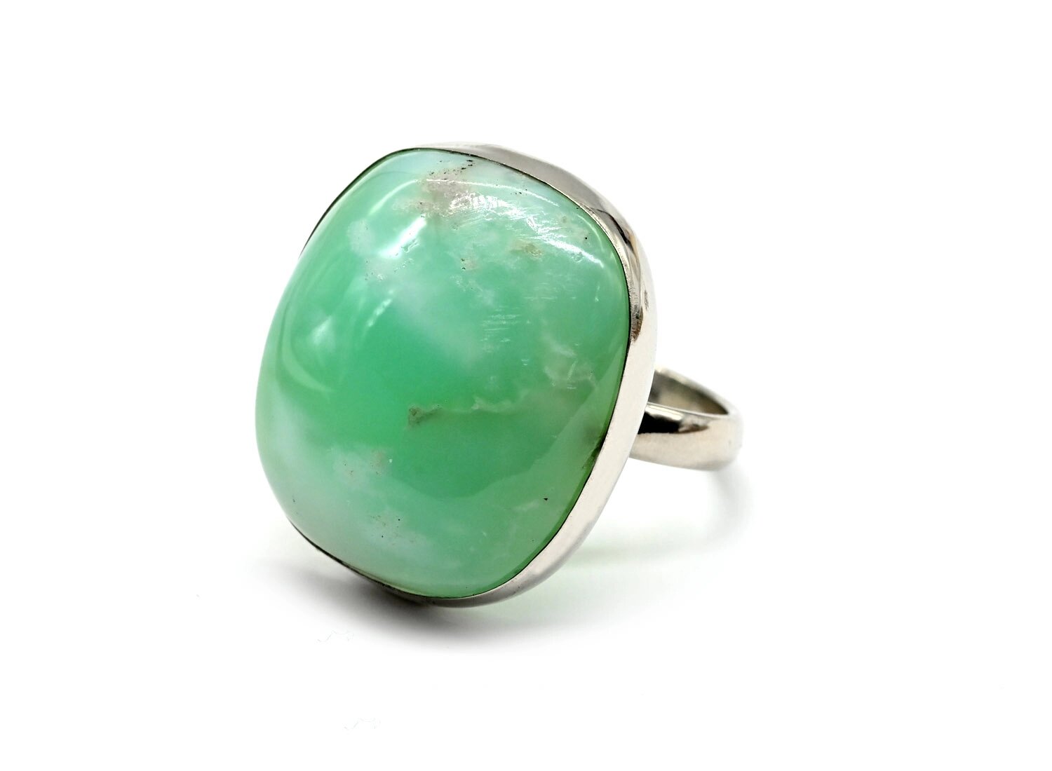 Кольцо, хризопраз