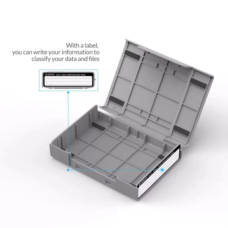 Защитный чехол для жесткого диска Orico PHP-35 3.5 дюймов Красный, Серый, GRAY — фото 1