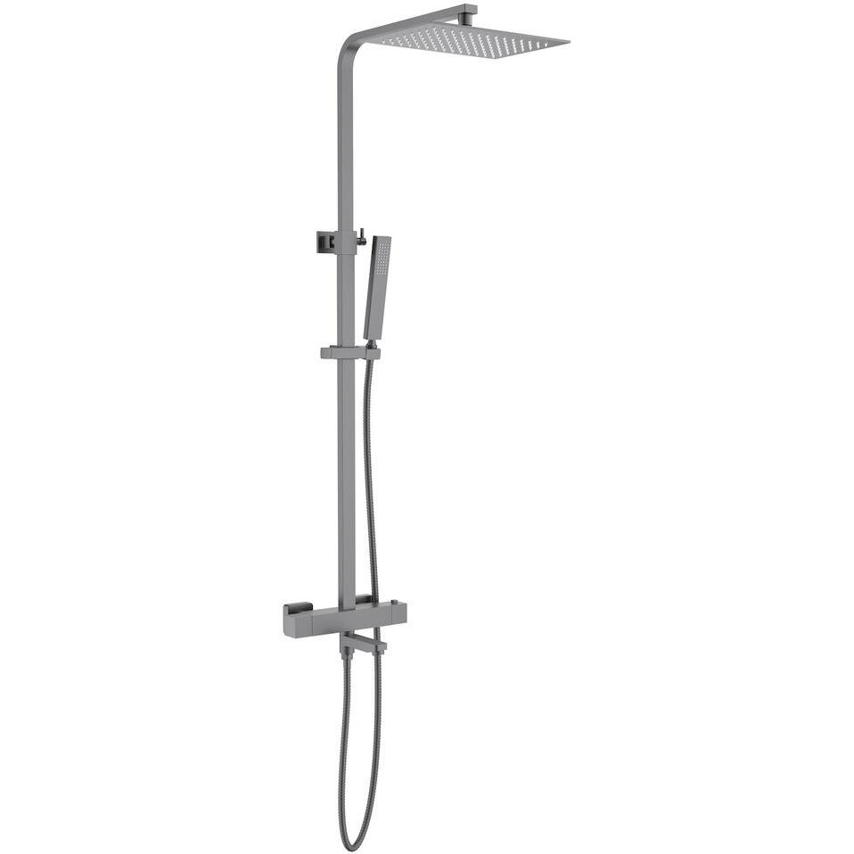 Душевая система Timo Tetra-Thermo SX-0169/18 с термостатом Черное золото