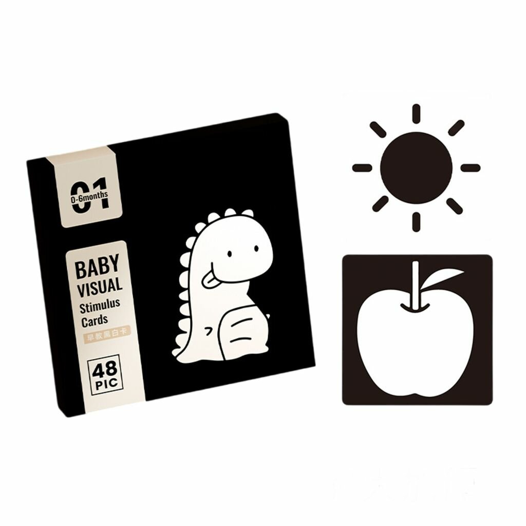 Черно-белая карточка для обучения детей раннего возраста -черно-белая 48