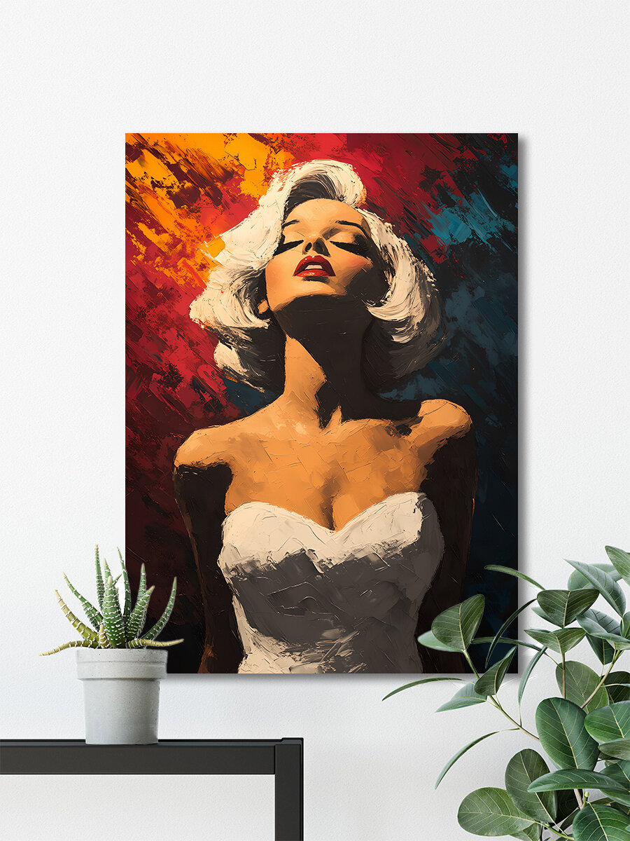 Картина дизайнерская / вертикальная - Мэрилин Монро, картина 30х40 см.