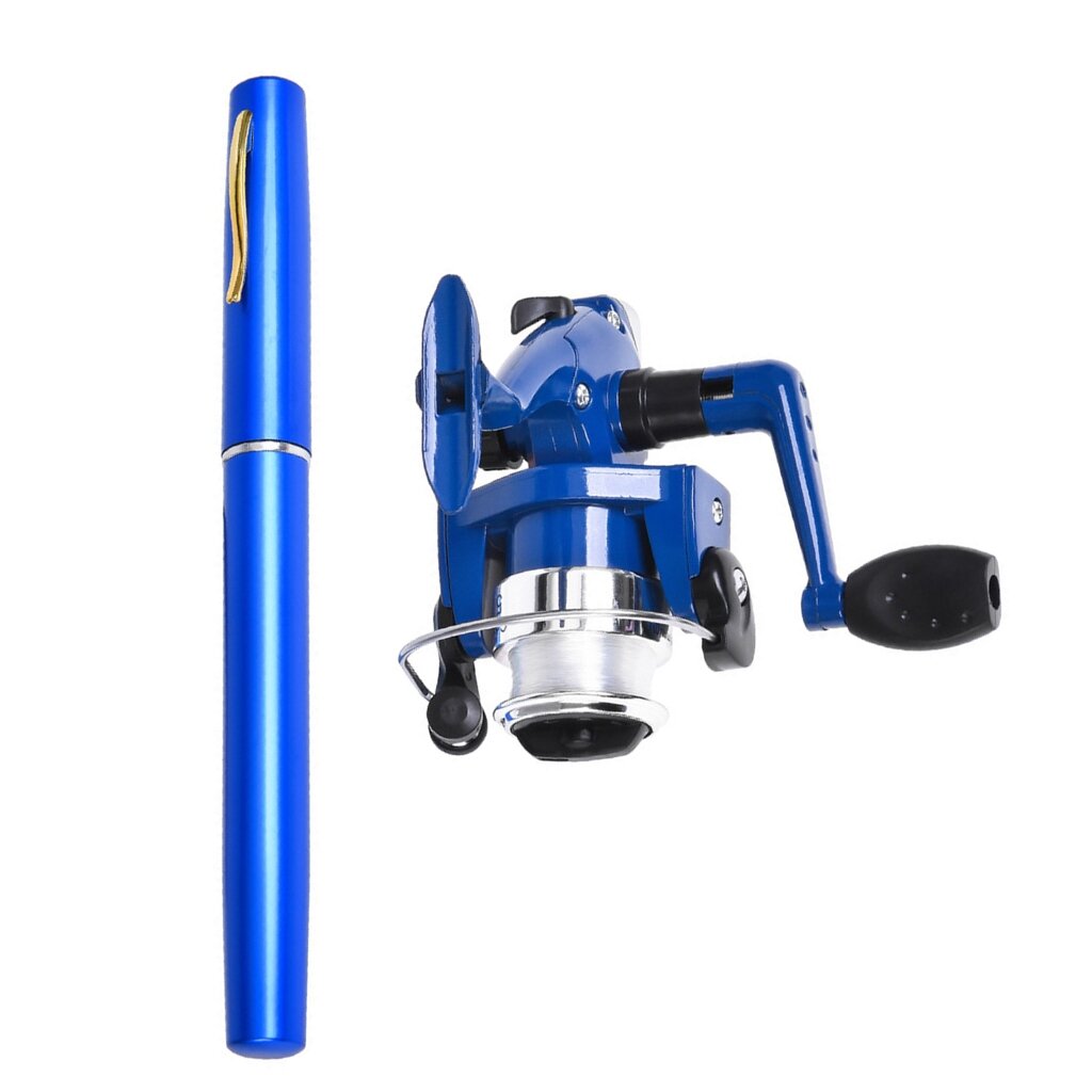 Карманная Телескопическая Мини-Удочка В Форме Ручки и Набор Катушек, Удочка В Стиле Ручки