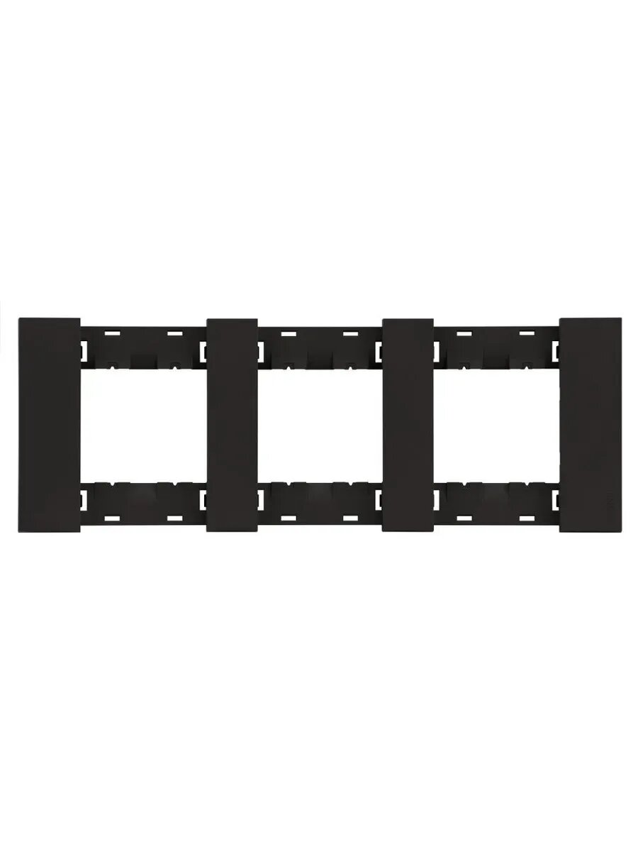 Рамка трехпостовая цвет-черный матовый IP20 MEITON AA4802M3AG