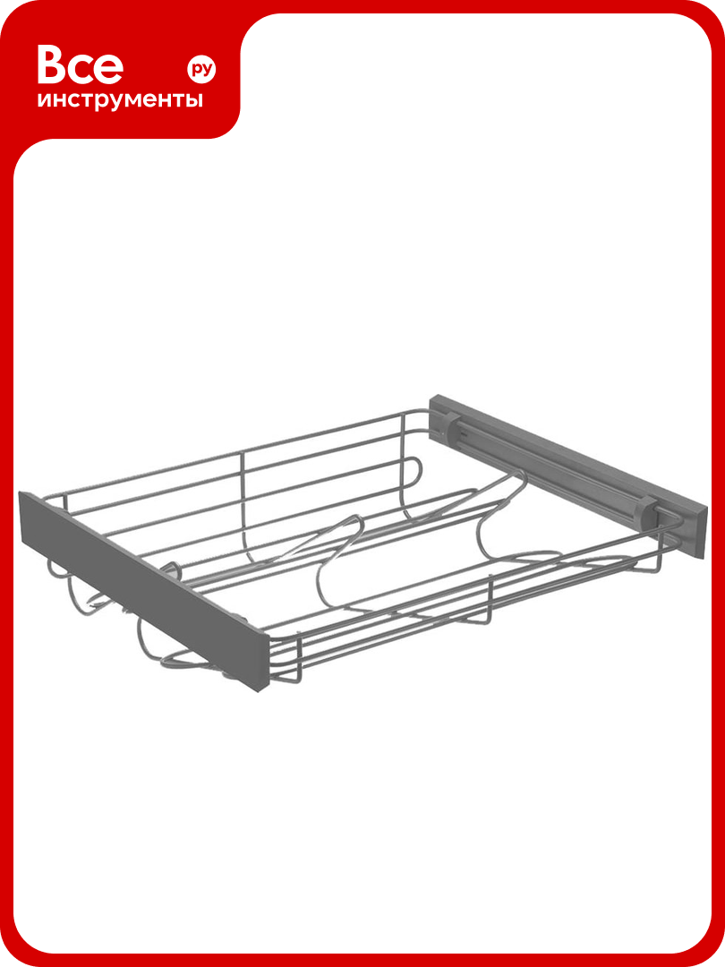 Полка для обуви GTV SMART, в модуль 800 мм, без направляющих, графит W-WOBU80-BP-60, Полка крепится к боковинам шкафа