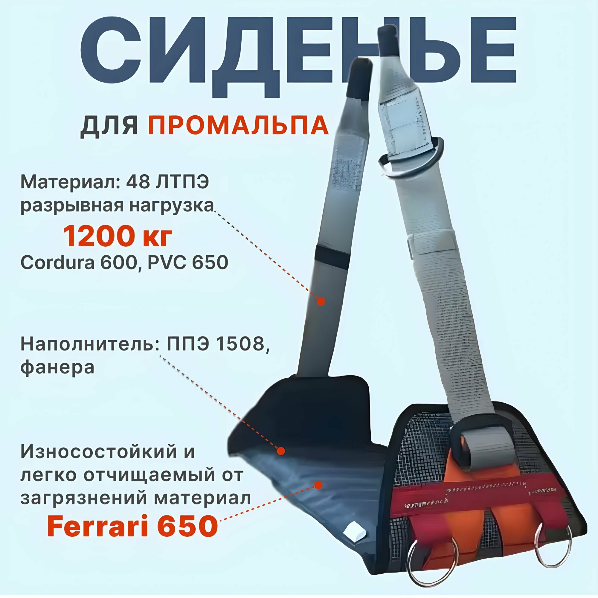 Сиденье для промальпа (подиум) Радость Yukon для альпинизма и высотных работ