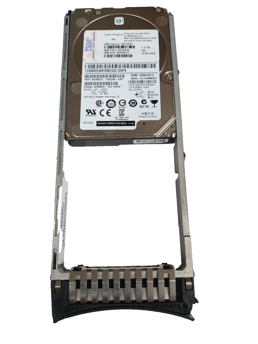 Жесткий диск IBM 00Y2507 1.2TB 2.5" 10K SAS 6G 00MJ149 V3700