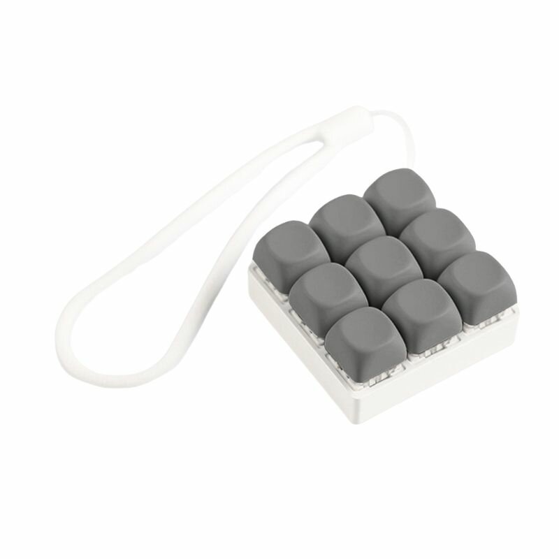 Диагональный крючок с 9 клавишами без легкой кнопки декомпрессии keycap-серый