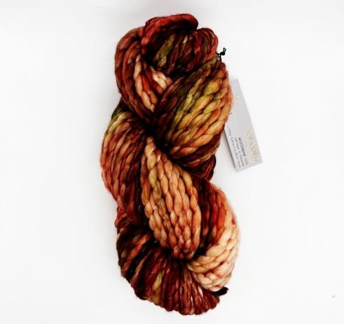 Пряжа Gazzal Popcorn 5270 терракот/зелёный/коричневый (150г/68м, упаковка 3 мотка)