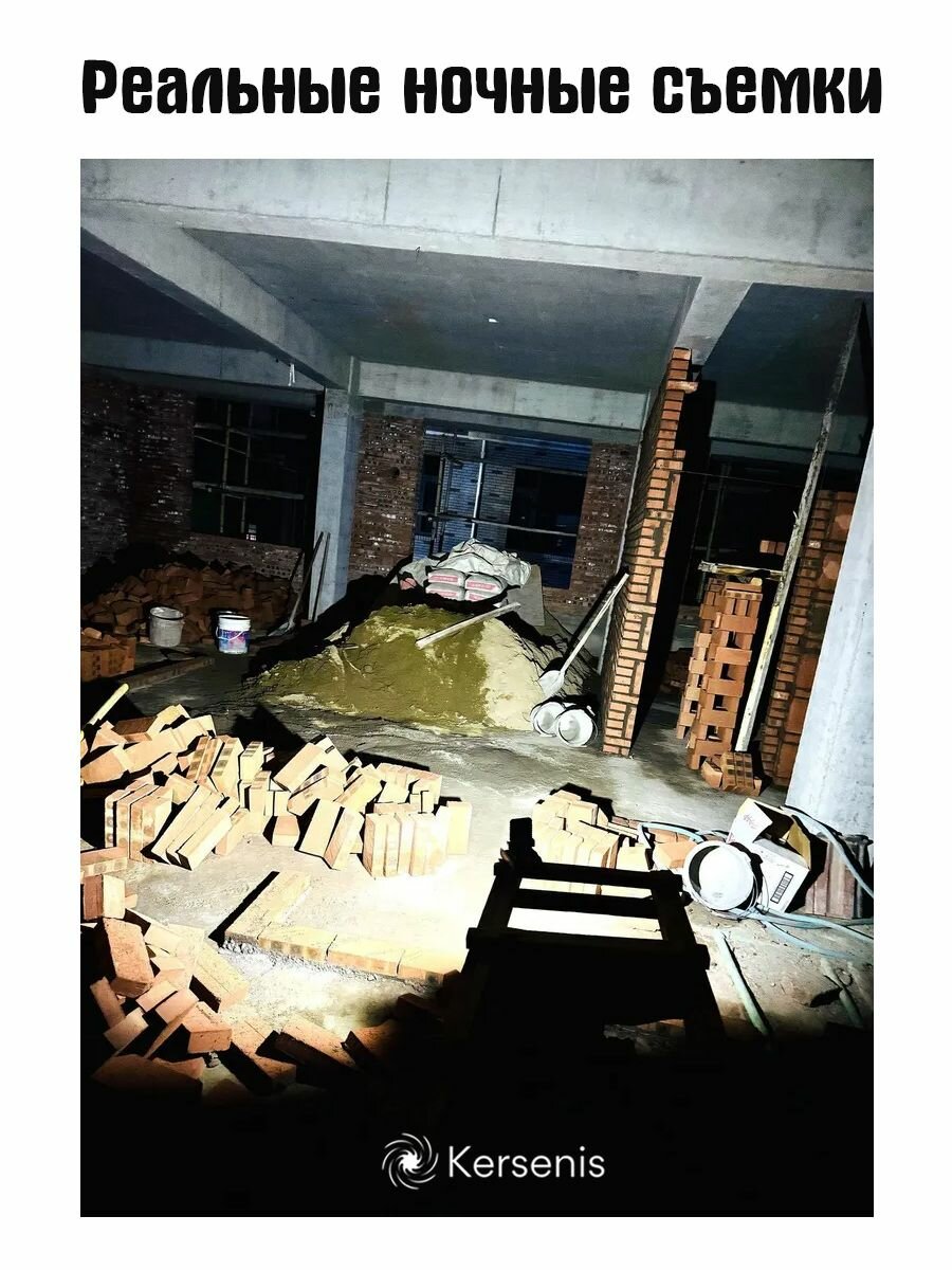 Kersenis универсальная LED-рабочая лампа для аккумуляторов 20-21В, широкая засветка, освещение на стройплощадках