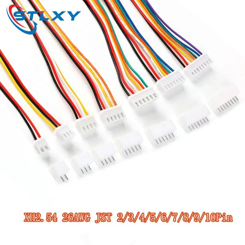 Stlxy разъемы JST XH2.54 26AWG 300 мм 2/3/4/5/6/7/8/9/10 контактов 4п