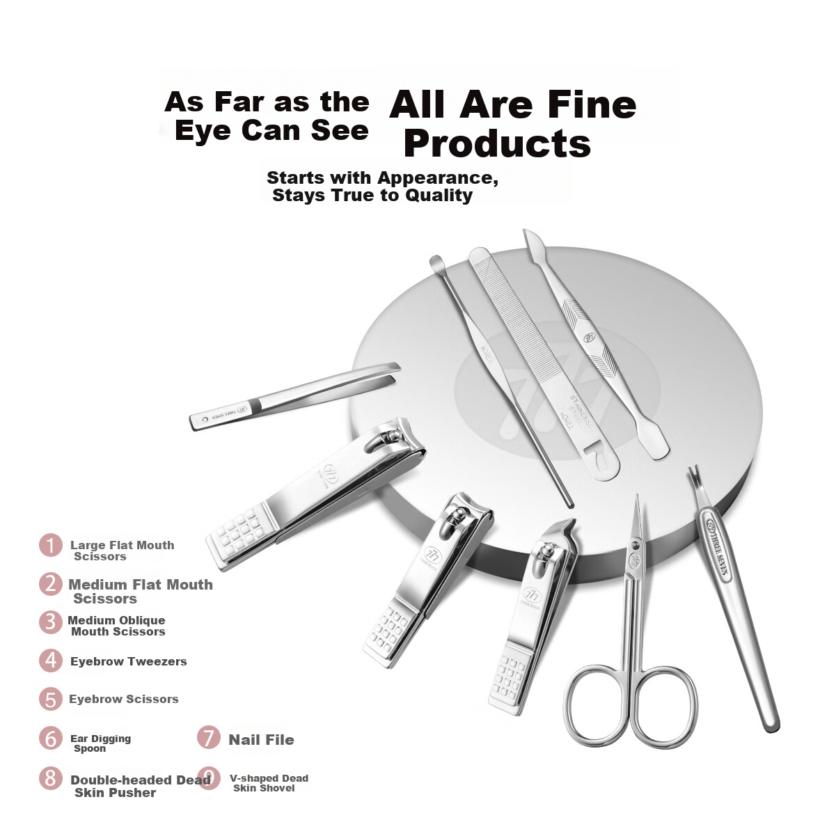 THREE SEVEN Nail Clipper Set Large Nail Clipper Paronychia Trimming Nail Tool Kit Nail Clipper Full Set 8001