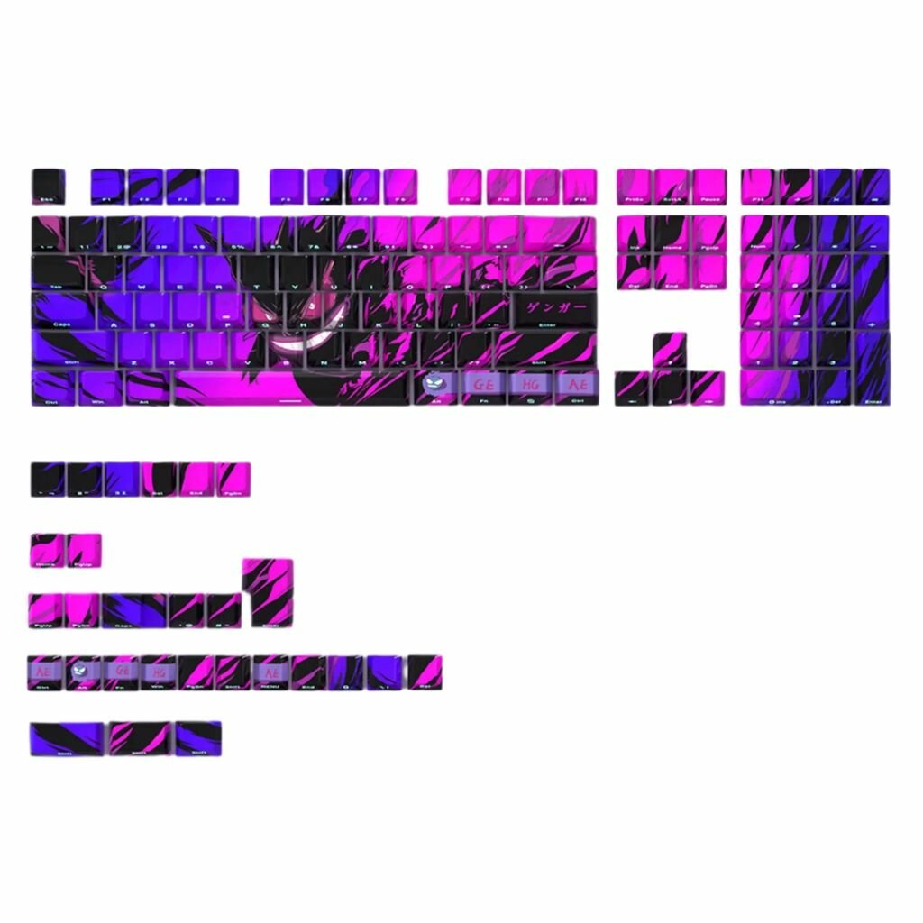 (136 клавиш) оригинальная высота, полупрозрачные колпачки клавиш с гравировкой на боковой стороне Geng