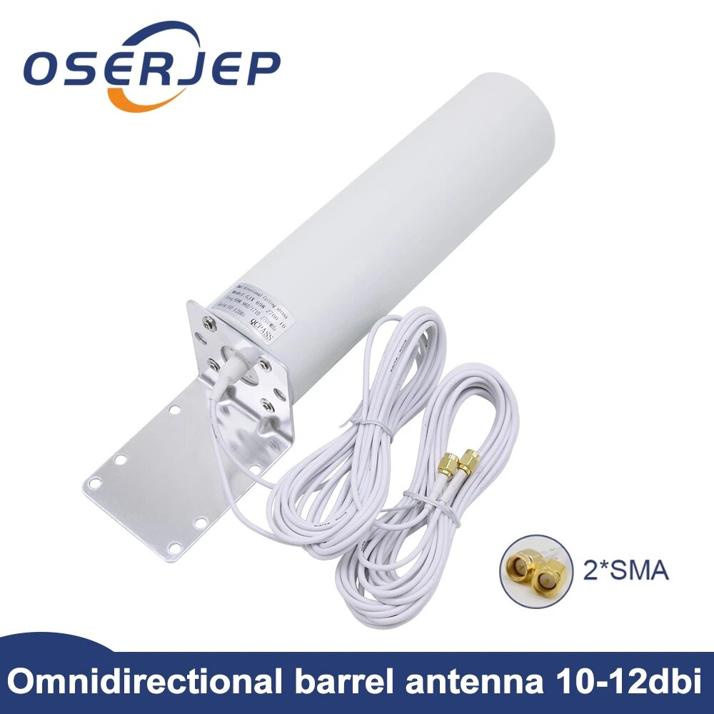 4G антенна CRC9 SMA TS9 12dBi 2G 3G 4G LTE Omni антенна 2,4 ГГц наружная катушка 5 м кабель 698-2700 МГц внутренняя и наружная антенна, 2xSMA Male