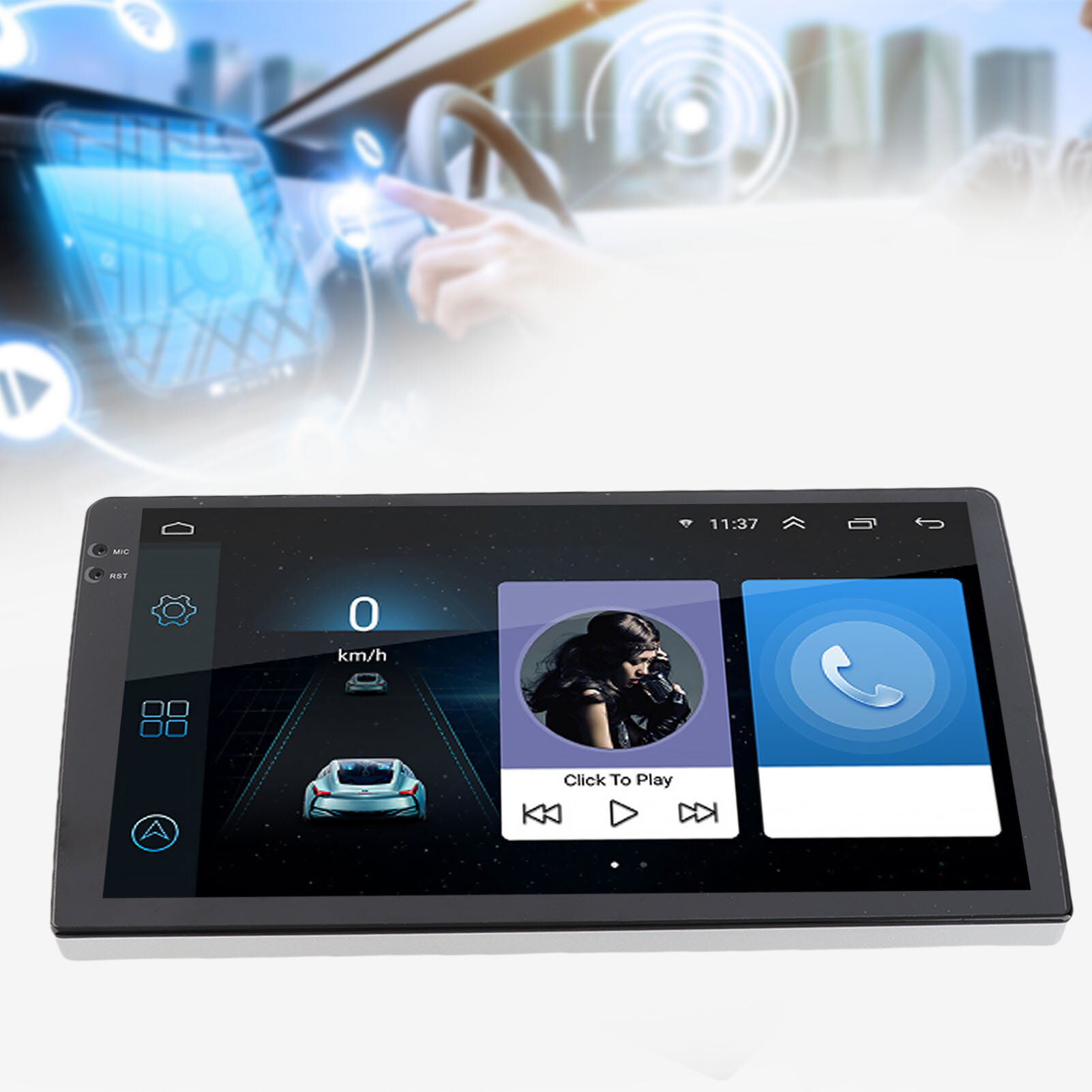 Автомобильный GPS-навигатор с панорамной камерой, универсальный радио, стерео, Bluetooth, мультимедийный плеер, сенсорный экран для Android
