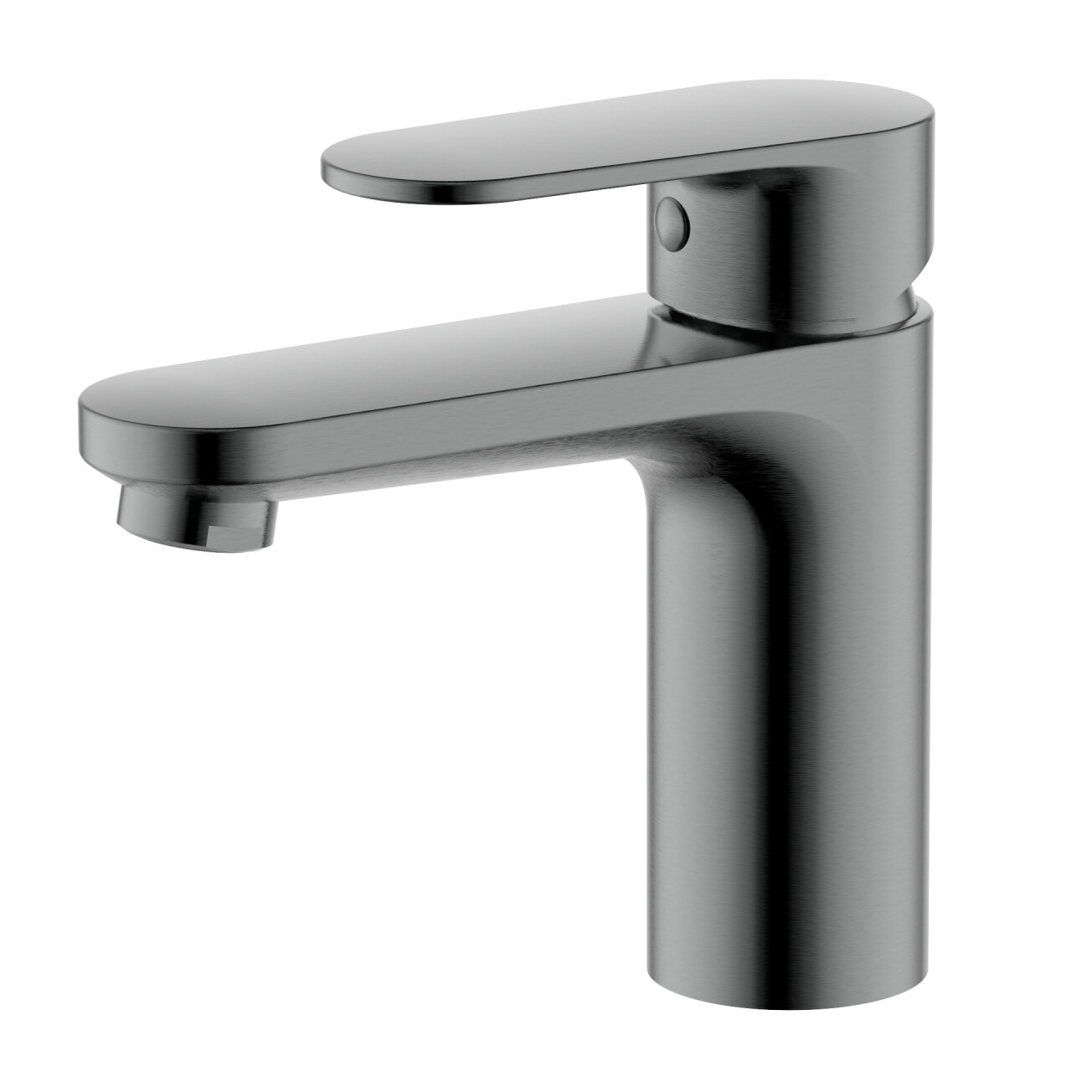 Смеситель для раковины Акватек Ника AQ1810BGM оружейная сталь