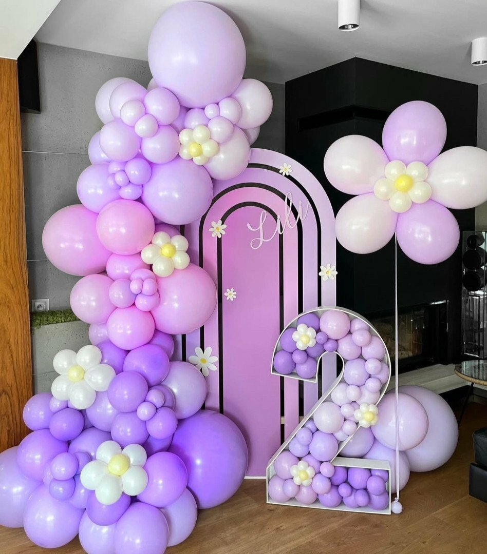 Фотозона из шаров «Сиреневая сказка»