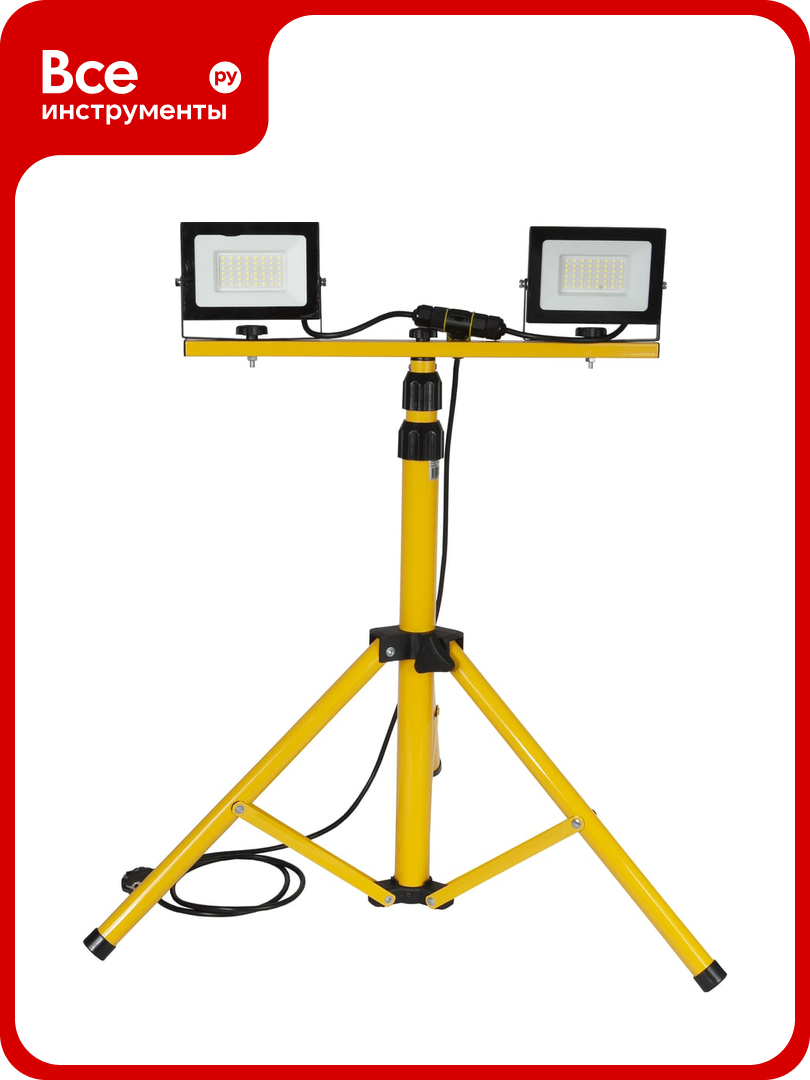 Светодиодный, GLANZEN, прожектор на штативе GLANZEN 2x50 Вт FAD-0025-2x50 КА-00008003, Дополнительные