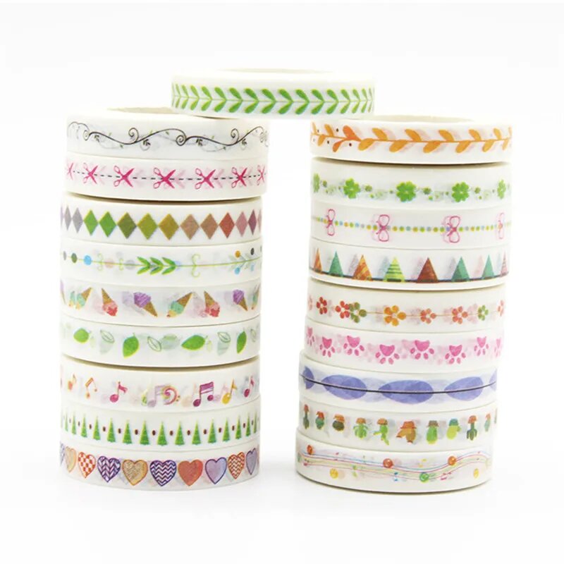 8 мм × 10 м кавайная цветочная декоративная лента Васи DIY Скрапбукинг японская маскирующая клейкая лента школьные канцелярские принадлежности бумажная наклейка