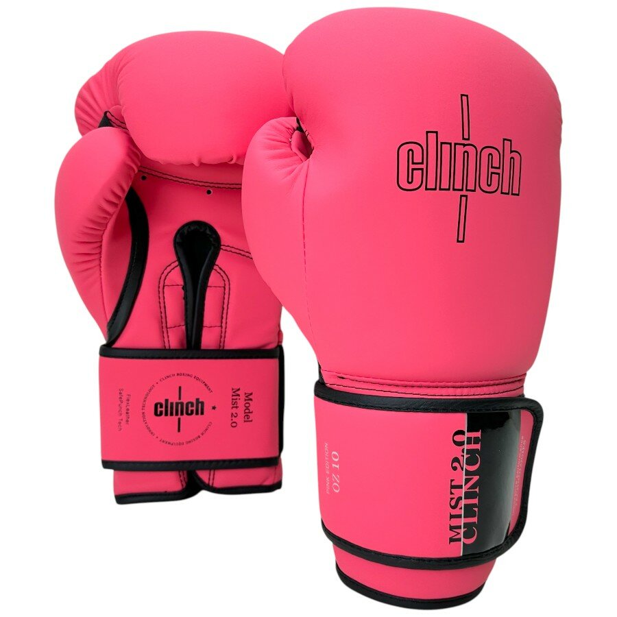 Боксерские перчатки Clinch Mist 2.0 розовые, 12 унций