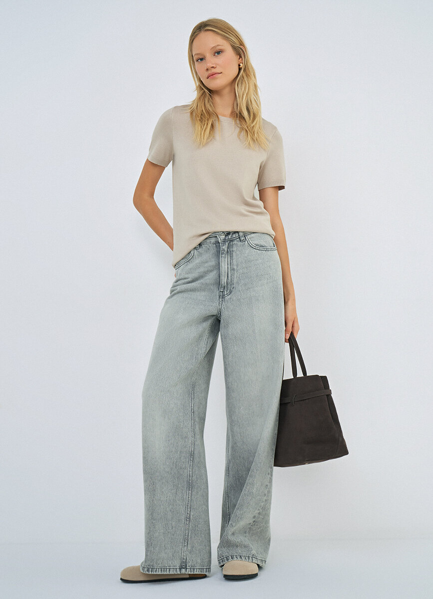 Джинсы широкие 