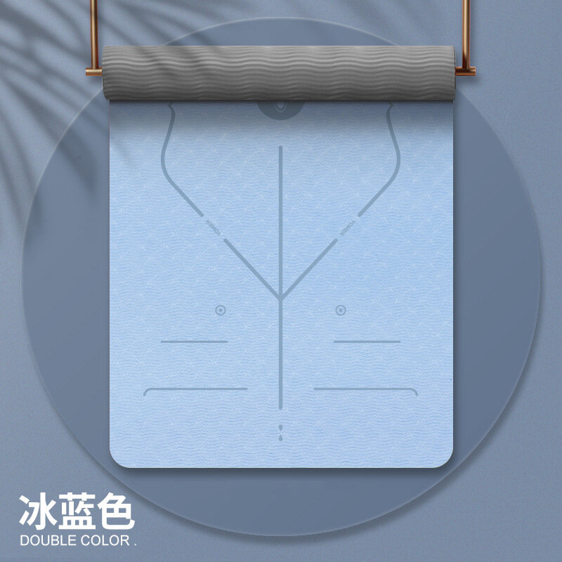 Коврик для йоги YOMER "The Beauty of Yoga" Silent Posture Line, TPE, нескользящая поверхность