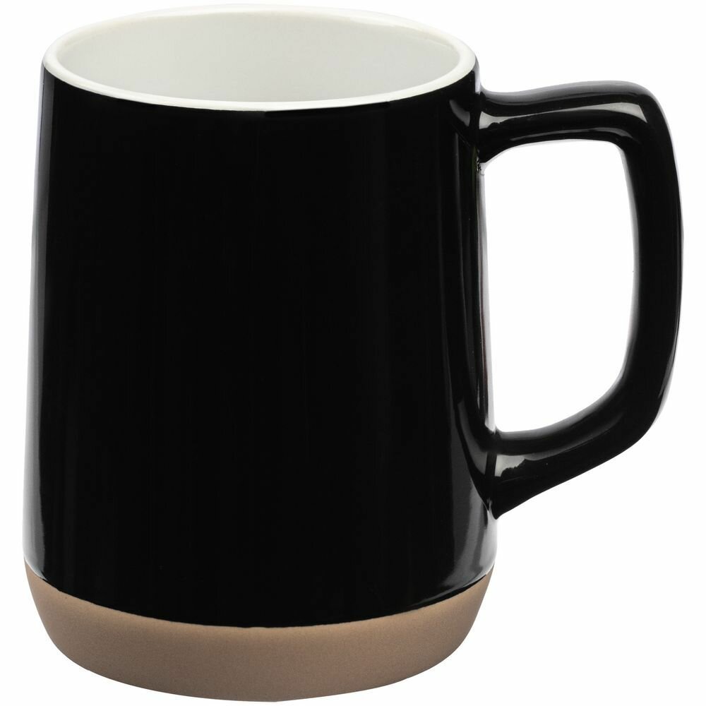 Кружка Gonna, черная, каменная керамика, 400 мл