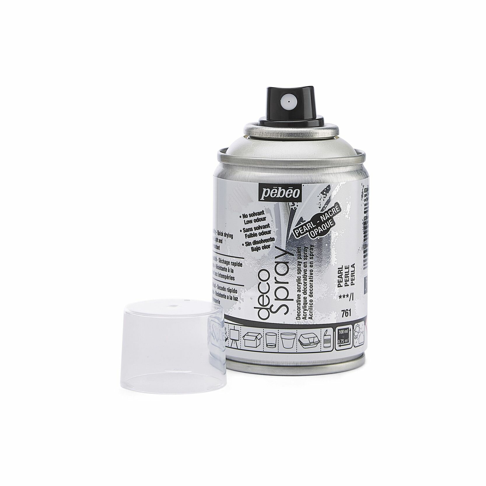 PEBEO decoSpray краска аэрозольная перманентная на водной основе 100 мл, Жемчужный перламутровый 093761