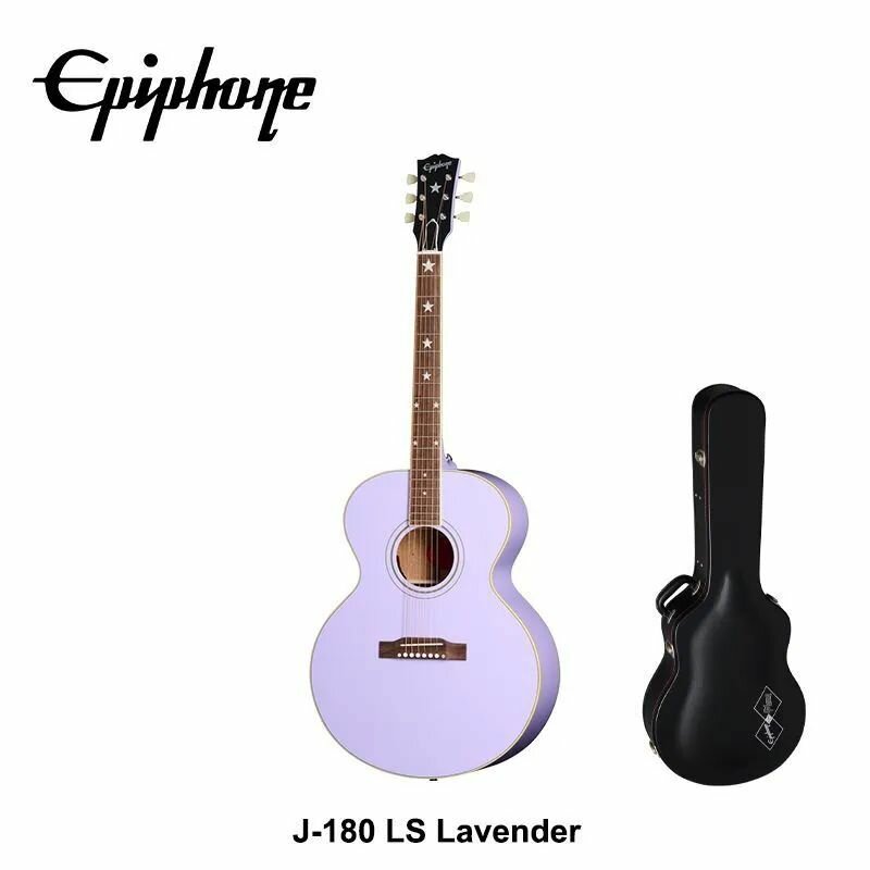 Epiphone J-180 LS Lavender Электроакустическая гитара
