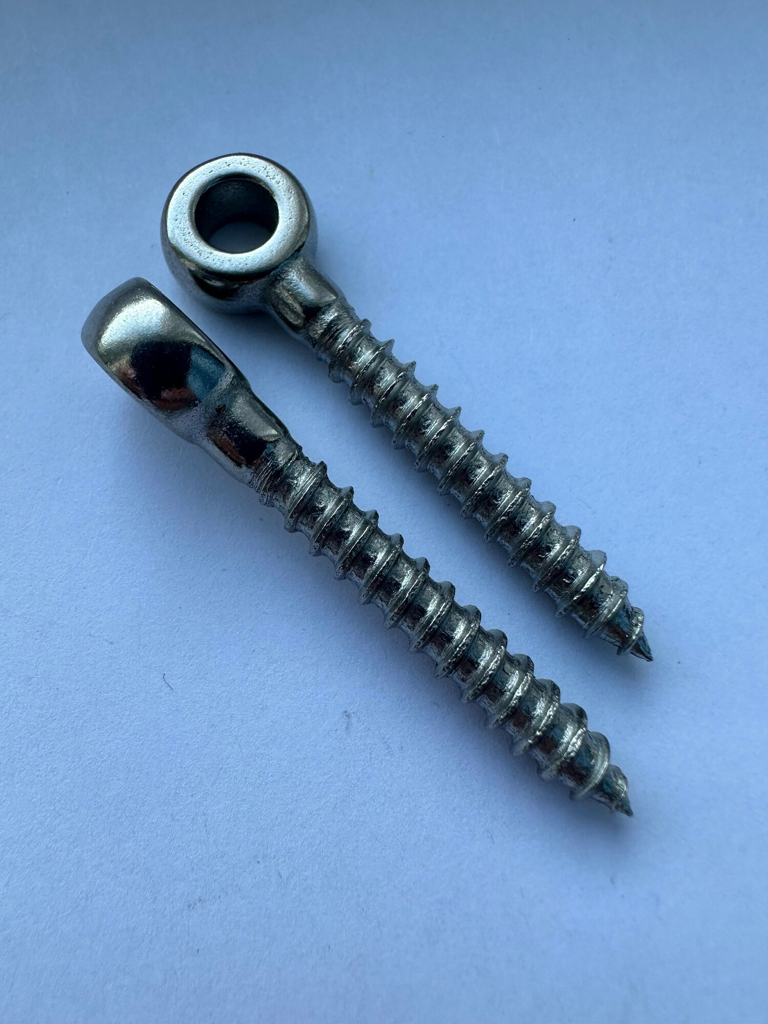 Рым шуруп (болт) ушковый нержавеющий 6Х40, 2 шт