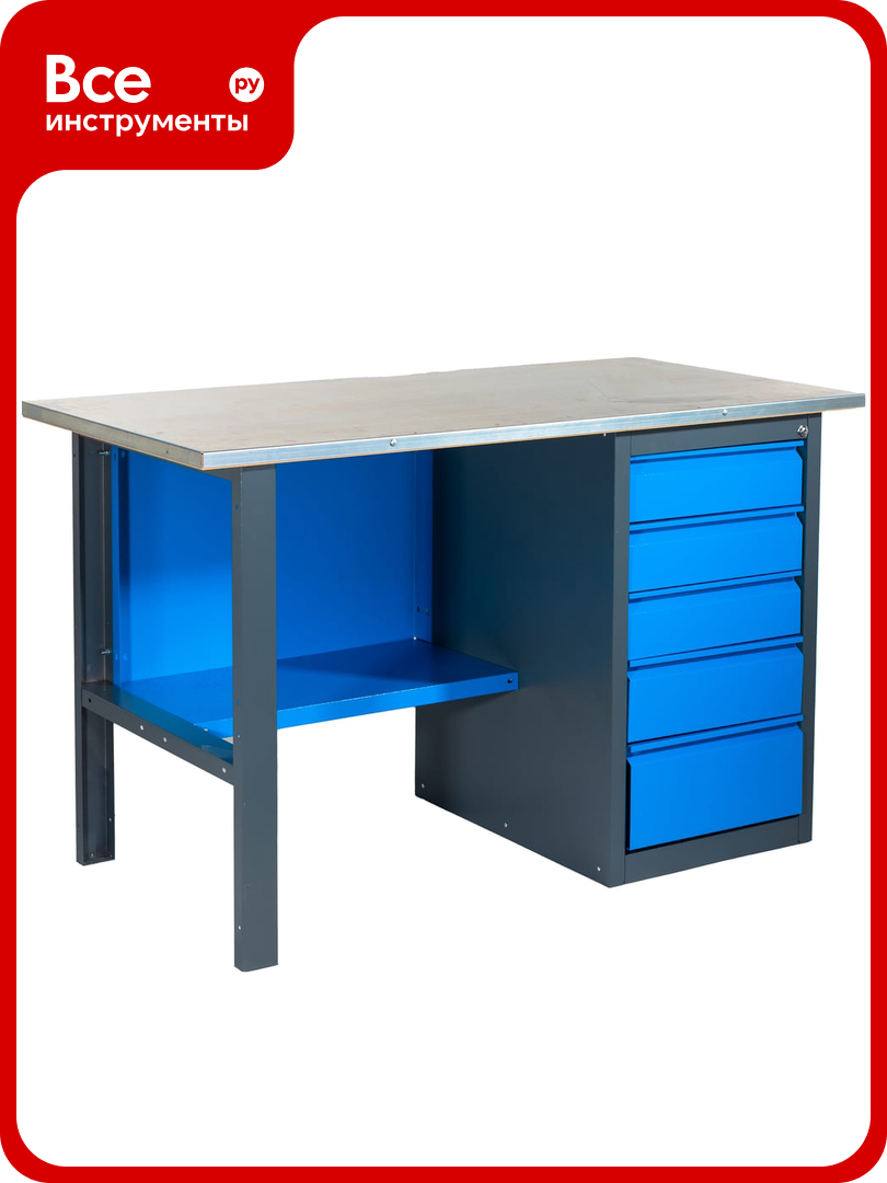 Верстак с драйвером Gigant 1390х685х850 ВД(Россия), нагрузка 300кг, столешница 25мм МДФ, G-ВД-1.4