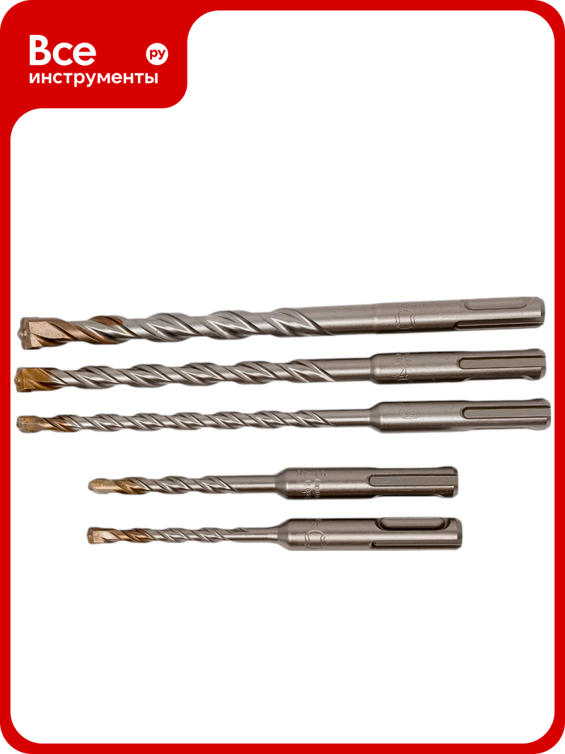 Набор буров SDS-plus V PLUS ( 5,6x110; 6,8,10x160, 5 шт.) D.BOR 240400