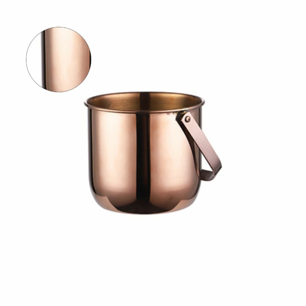 Ведро для льда из нержавеющей стали - розовое золото - светящийся A
