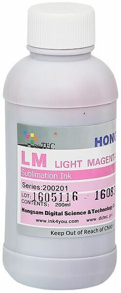 Чернила DCTec сублимационные Y201 Light Magenta (светло-пурпурный) 200 мл