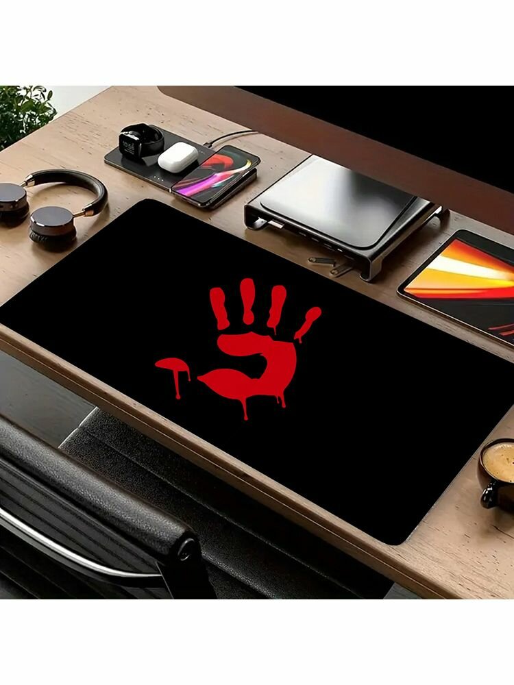 Нескользящий игровой коврик для рабочего стола Bloody, аниме, 40х90 см