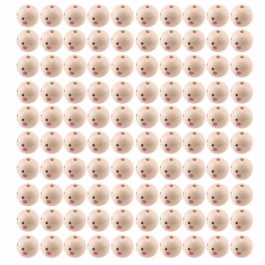 100 шт, бусины в виде смайлика для кукольной головы