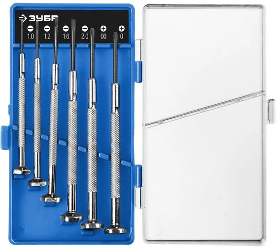 Зубр часовщик набор часовых отверток 6 предм, 25666