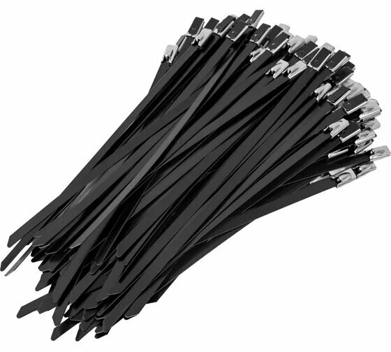 Стальные хомуты-стяжки нерж. с покрытием 4,6x150мм 100шт. Gigant 123953