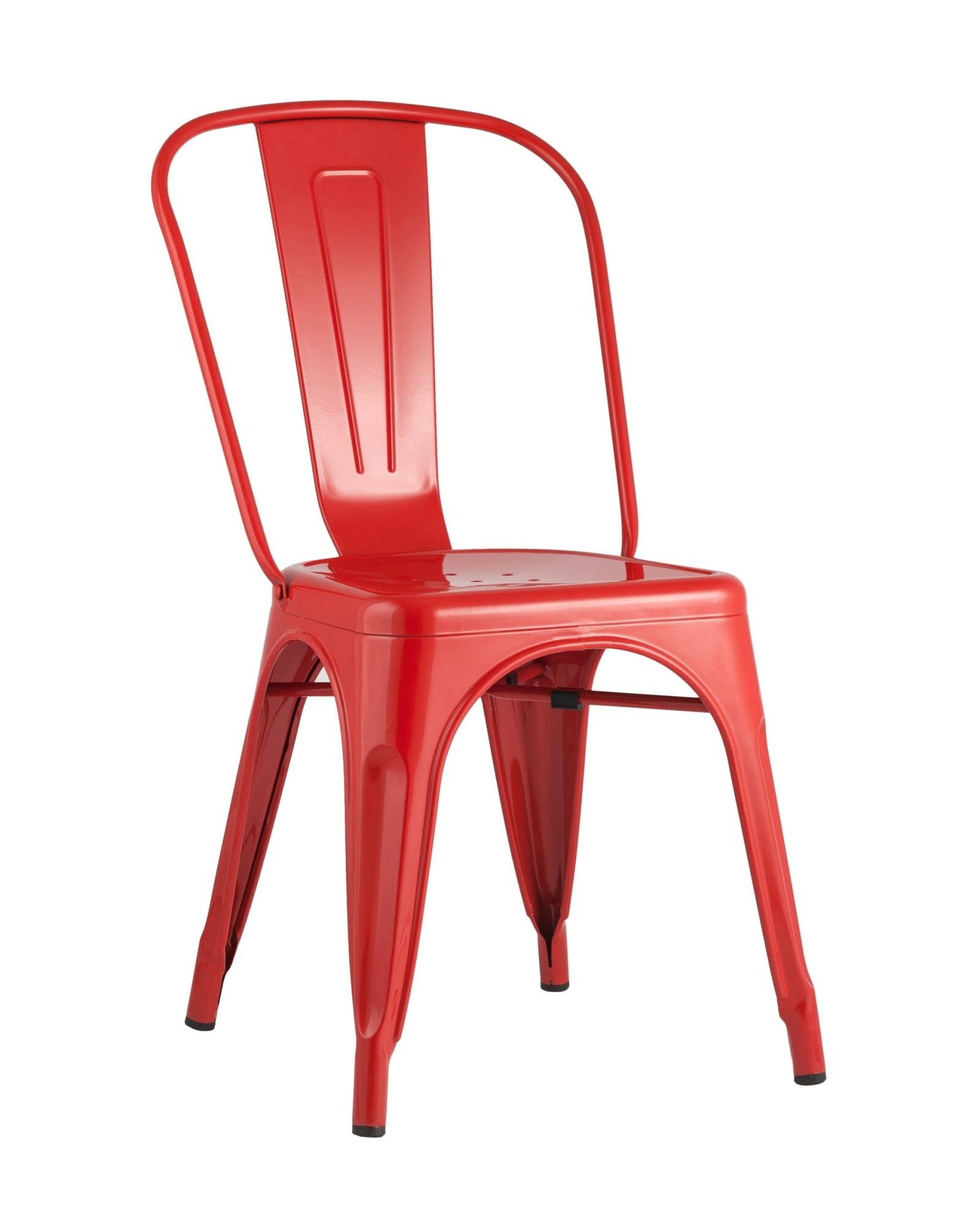 Стул Tolix STOOL GROUP красный, металл, твердое сиденье, без подлокотников