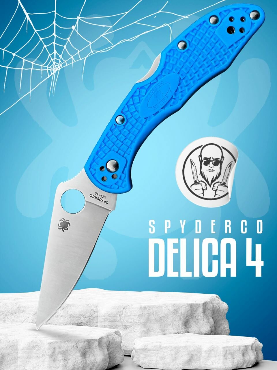 Cкладной нож, Delica 4 Spyderco, туристический для городского ношения