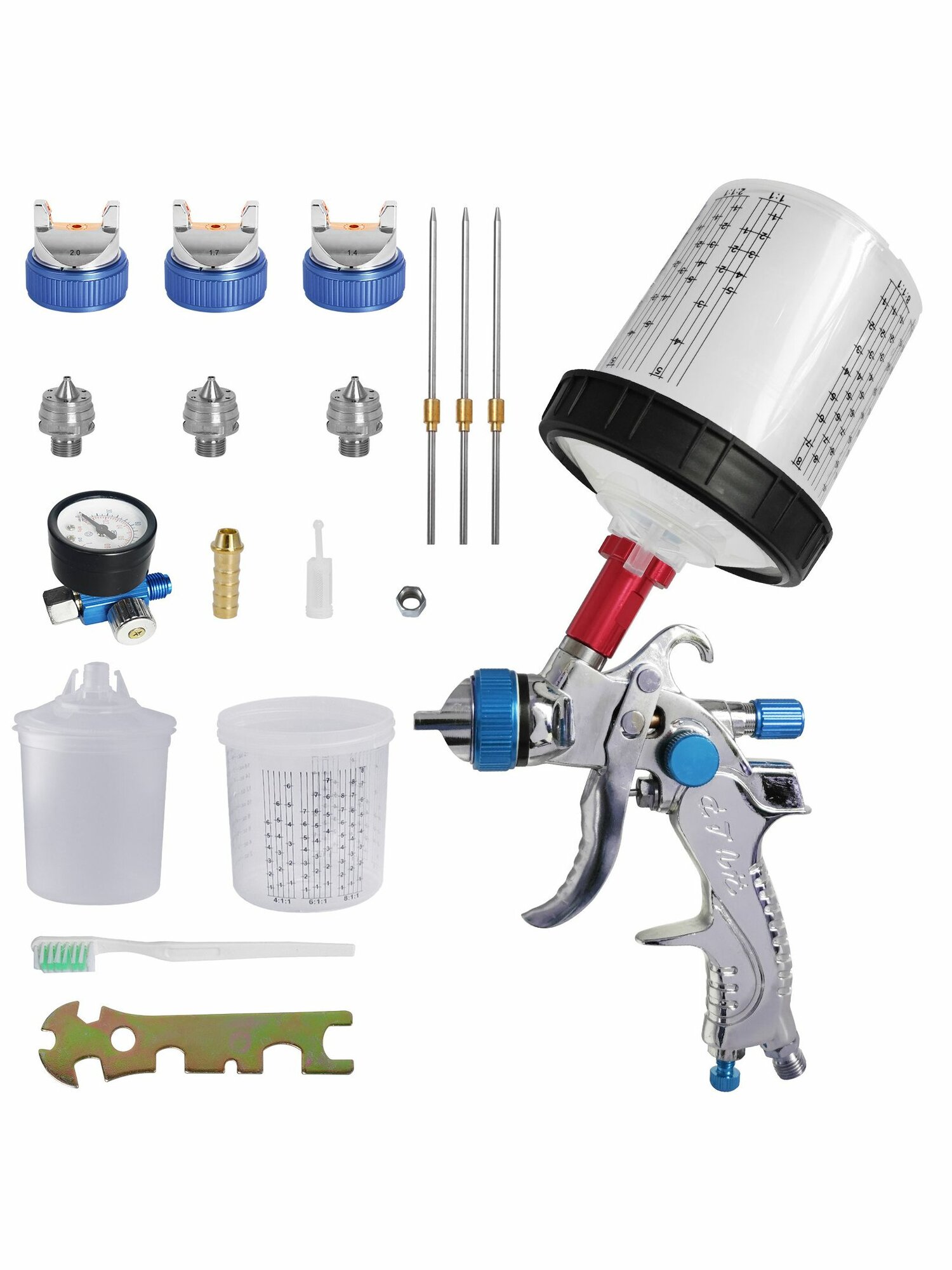 Высокое распыление 1,4/1,7/2,0 мм верхнего слоя пневматической машины распыления краски для автомобильного листового металла