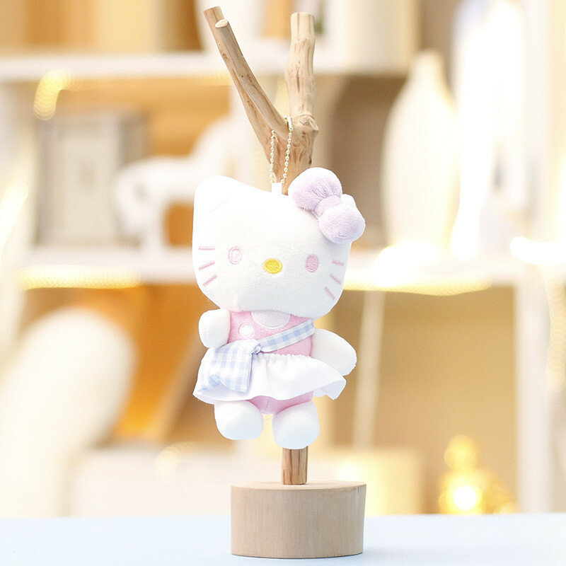 Bow animal plush with pp cotton filling for kids play and decor, soft brown