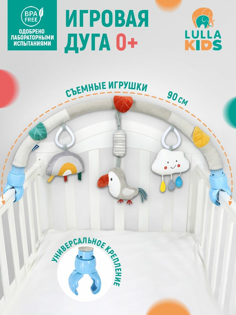 Игровая дуга с игрушками подвесками в кроватку
