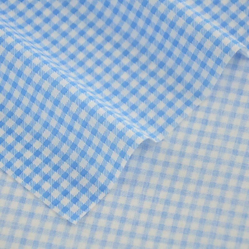 Booksew Клетчатая хлопковая ткань для шитья Голубой, 40cm x 50cm, p048-2