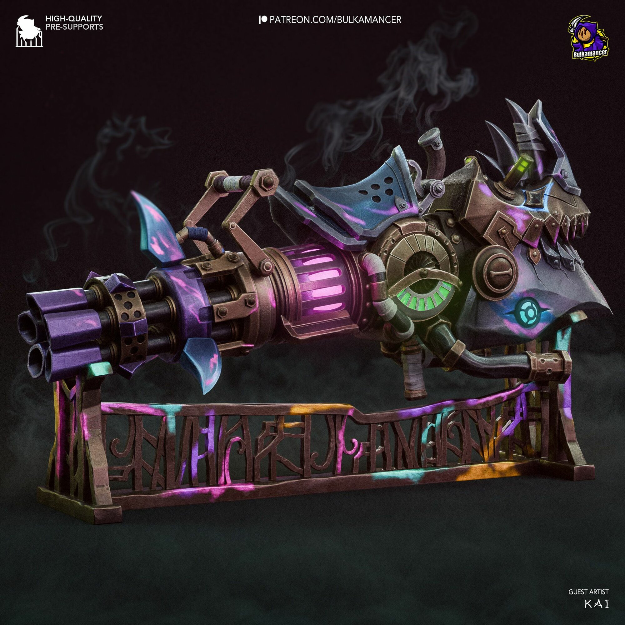 Фигурка под покраску Пулемет Джинкс Рино/Jinx's Rhino Gun (Arcane)