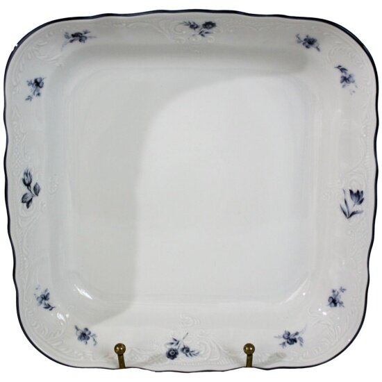 Салатник Bernadotte квадратный, декор "Синие мелкие цветы", 25 см. (P1750705JQZ6452071)