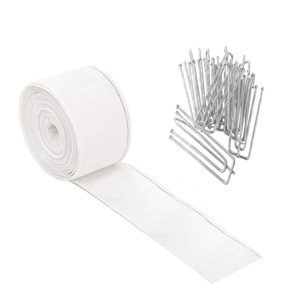 6-метровая плиссирующая лента для штор, белая плиссирующая лента с 15 шт, 4 зубца, крючки для складок для штор, зажимы для изготовления домашнего декора