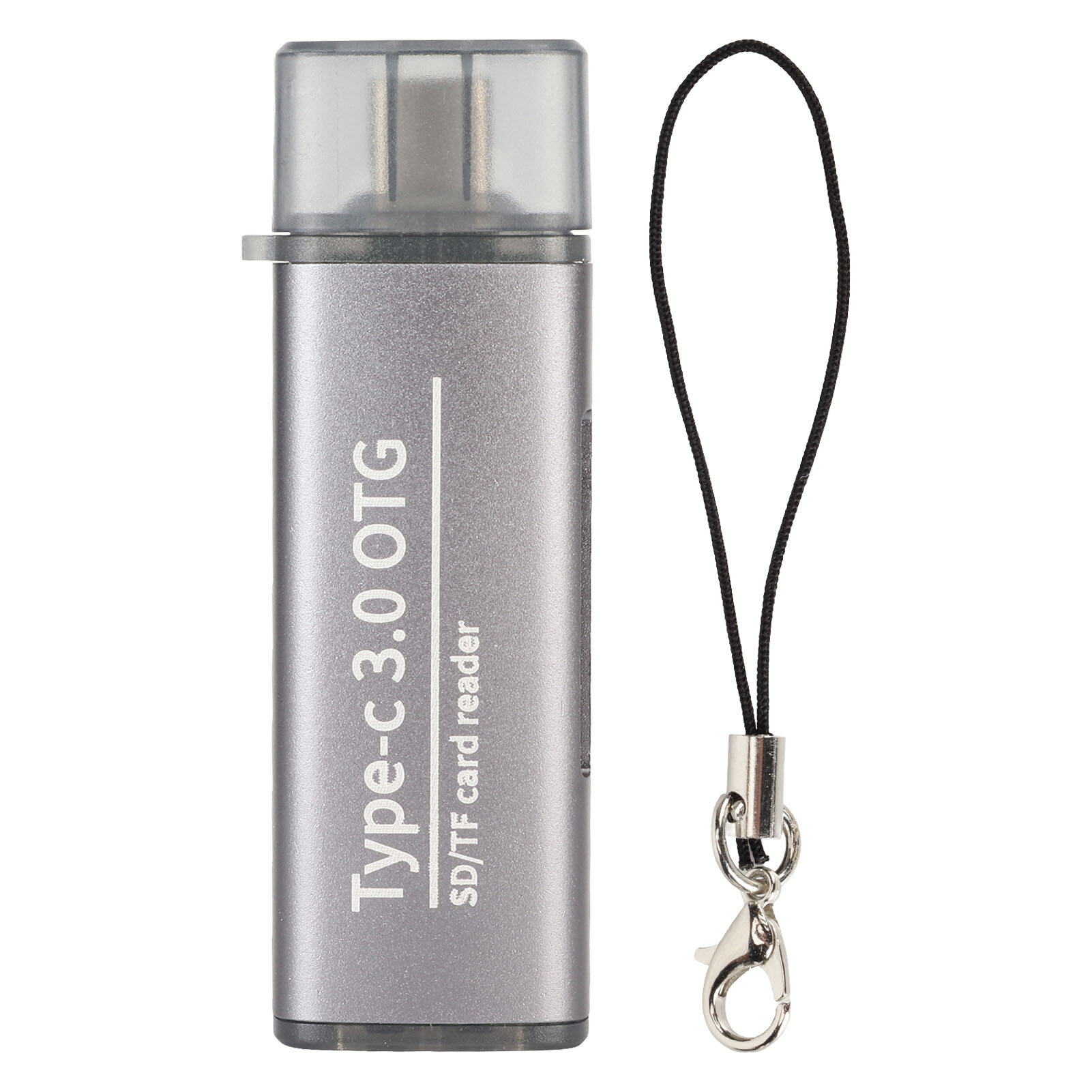 3-в-1 USB-кардридер 5 Гбит/с Plug and Play Портативный OTG-кардридер со шнурком для телефона ПК