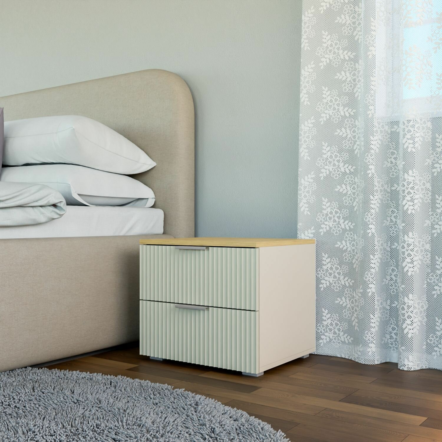 Тумба прикроватная Салерно 2 напольная 50 х 42 х 44 см