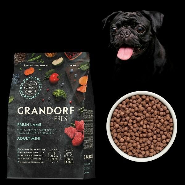 Grandorf Fresh MINI корм мелких пород свежее мясо ягнёнка с бататом 1кг